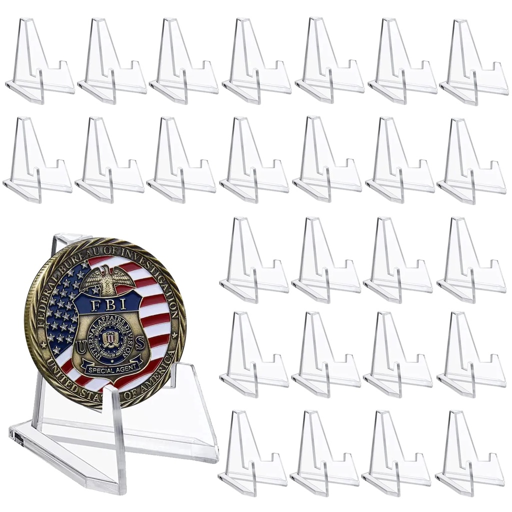Acrylic Display Stand/Transparent Triangle Coin Watch Card Holder ...