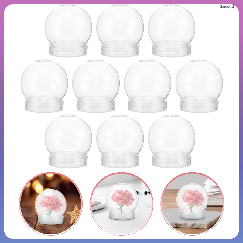 daicoltd DIY Snow Globe Glass Water Making Fillable Globes Kit（Just ...