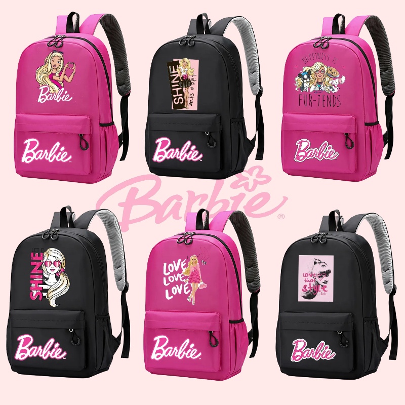 Barbie series fashion backpack, large capacity, high-quality waterproof ...