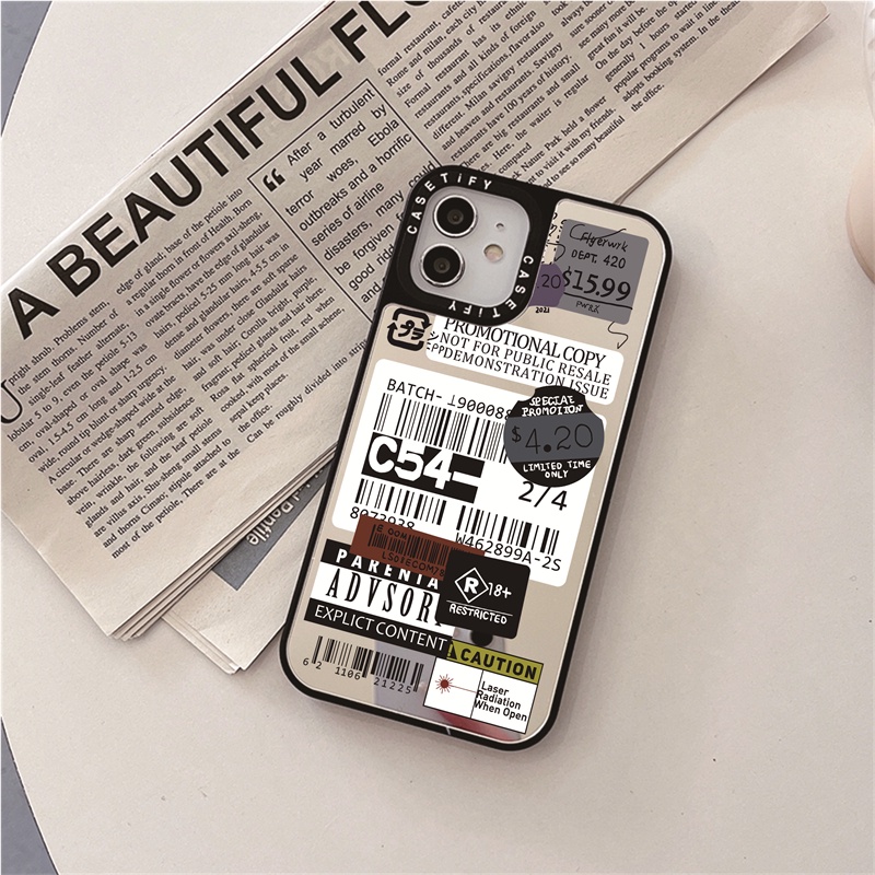 CASETiFY X Barcode PC Sliver Black Mirror Hard iPhone Case For iPhone ...