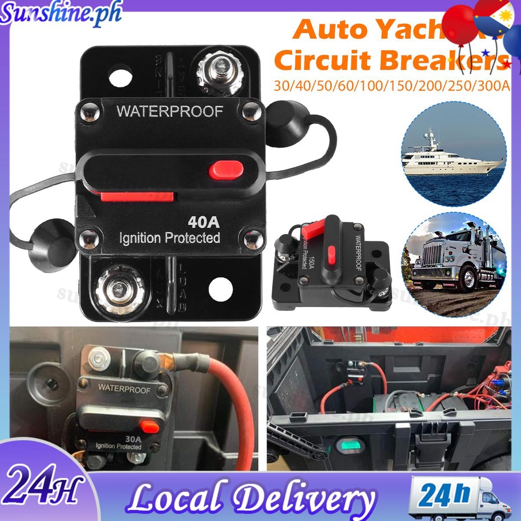 Auto Yacht RV Circuit Breaker IP67 Waterproof 12V-48V DC Manual Reset ...