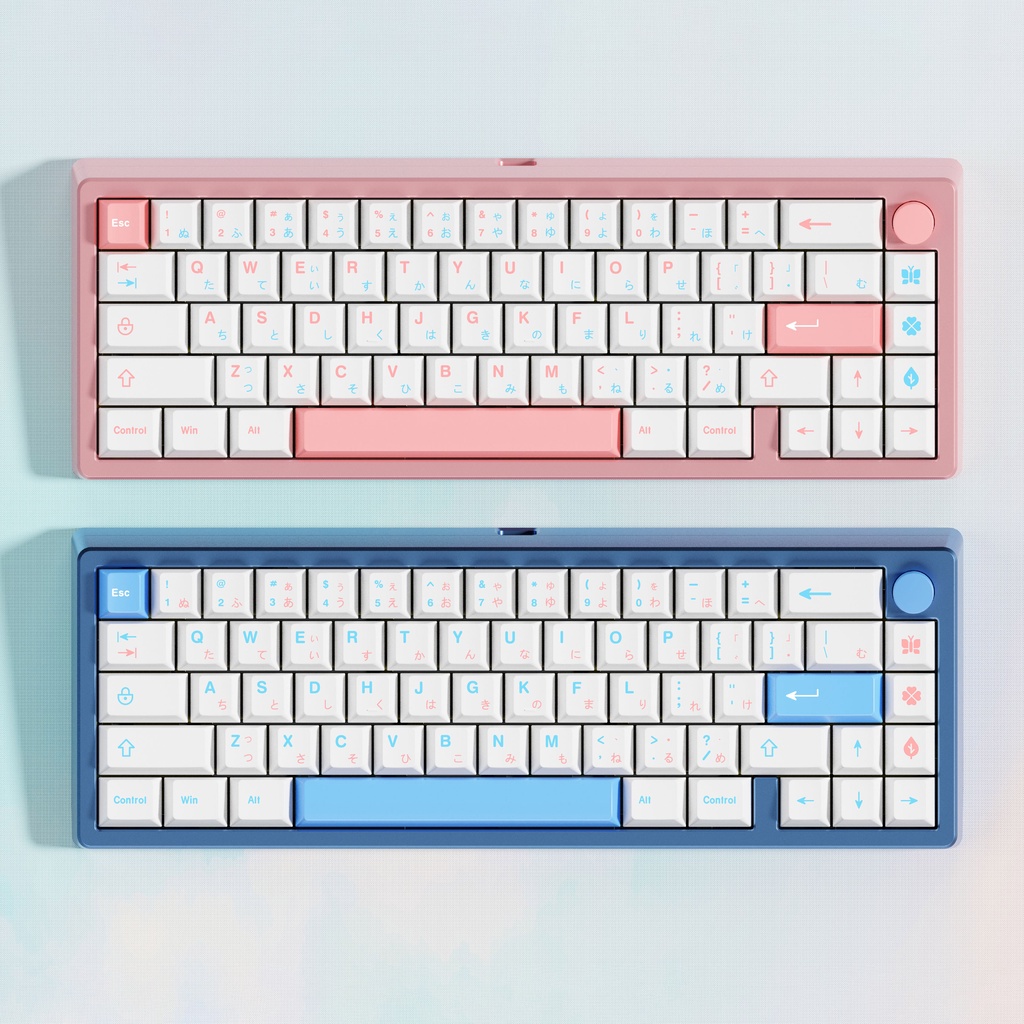 Ice Berry Pink Sky Blue Fresh Mechanical Keyboard Keycap PBT Original ...