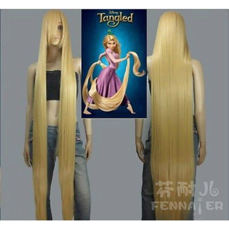 Fennel Costume Fake Hair Golden Yellow Straight Hair 150 Rapunzel ...