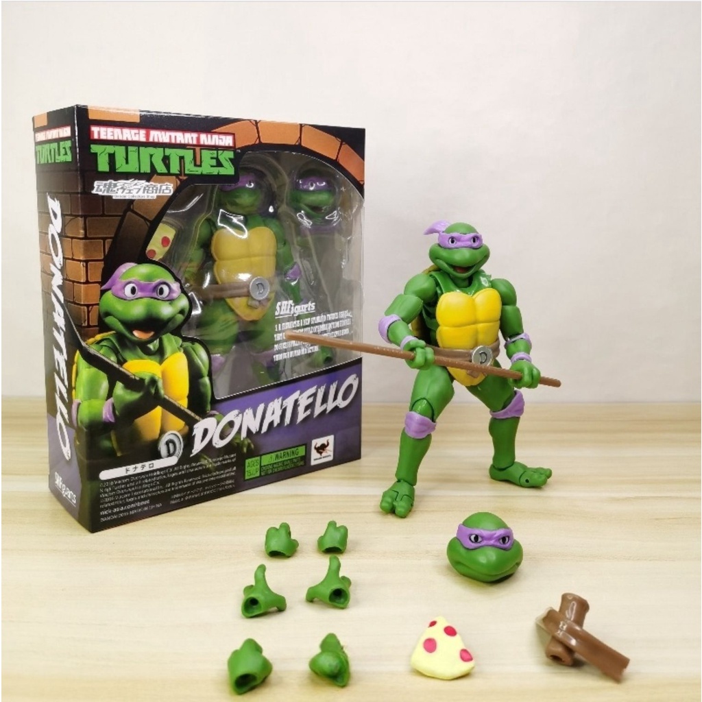 S H Figuarts Teenage Mutant Ninja Turtles Articulado Leonardo Raphael ...