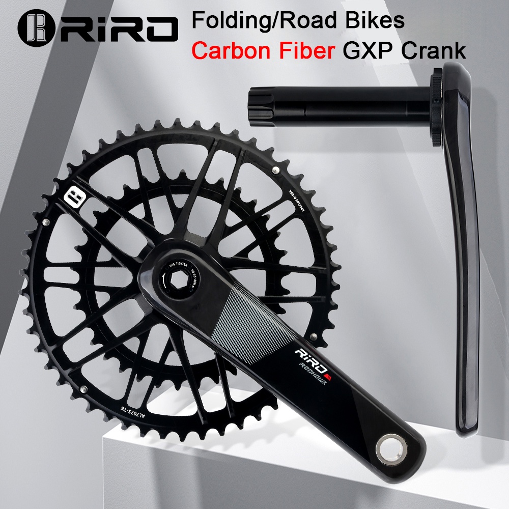 RIRO Carbon Fiber Crank Road Bike 11/12 Speed 50-34/53-39T GXP Direct ...