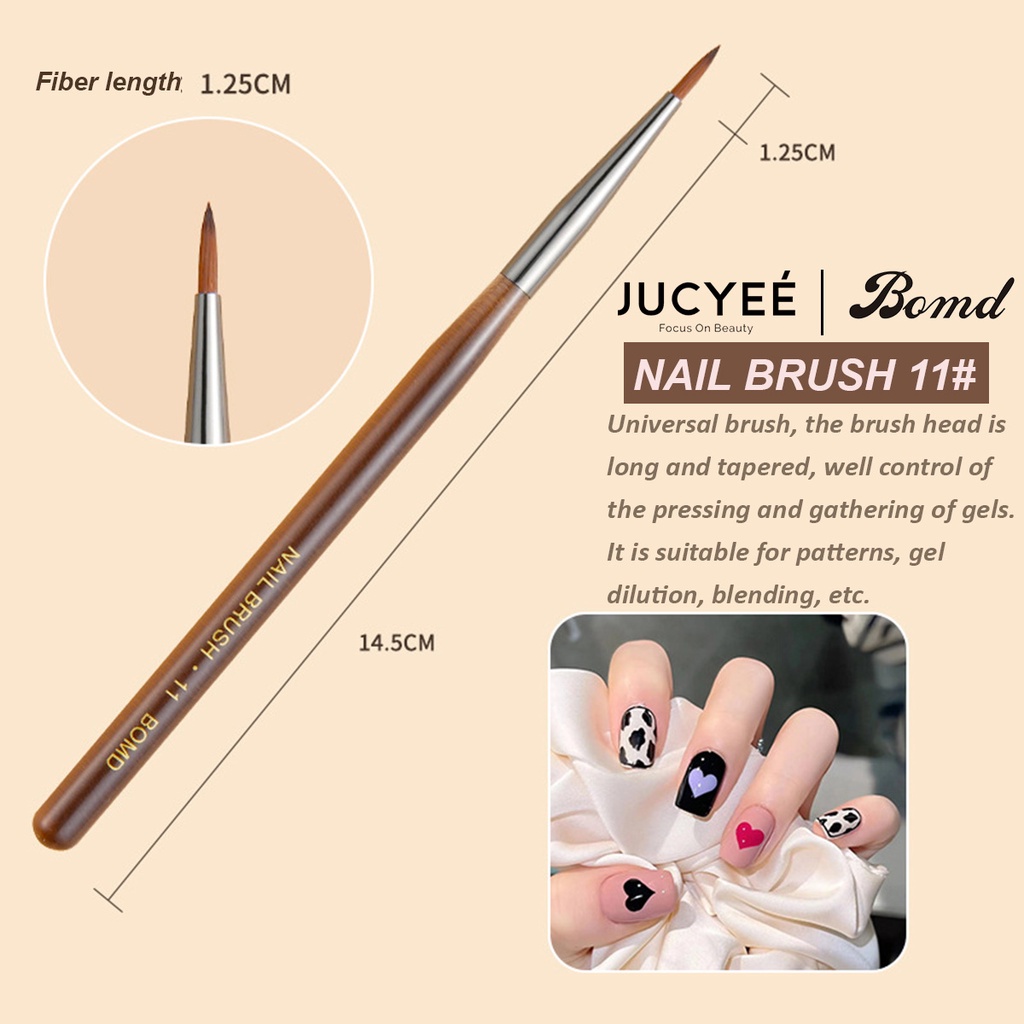 BOMD Professional Acrylic Nail Art Brush Linner Brush Manicure Apply ...