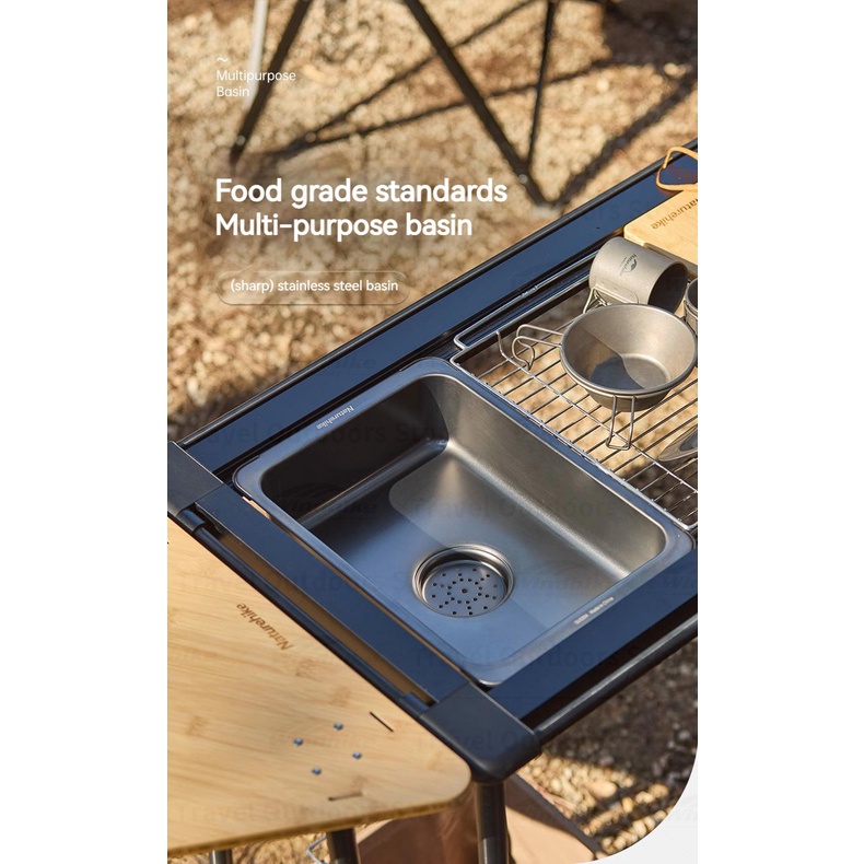 Naturehike IGT Compatible 6L Wash Sink Integrated Table Stainless Steel ...