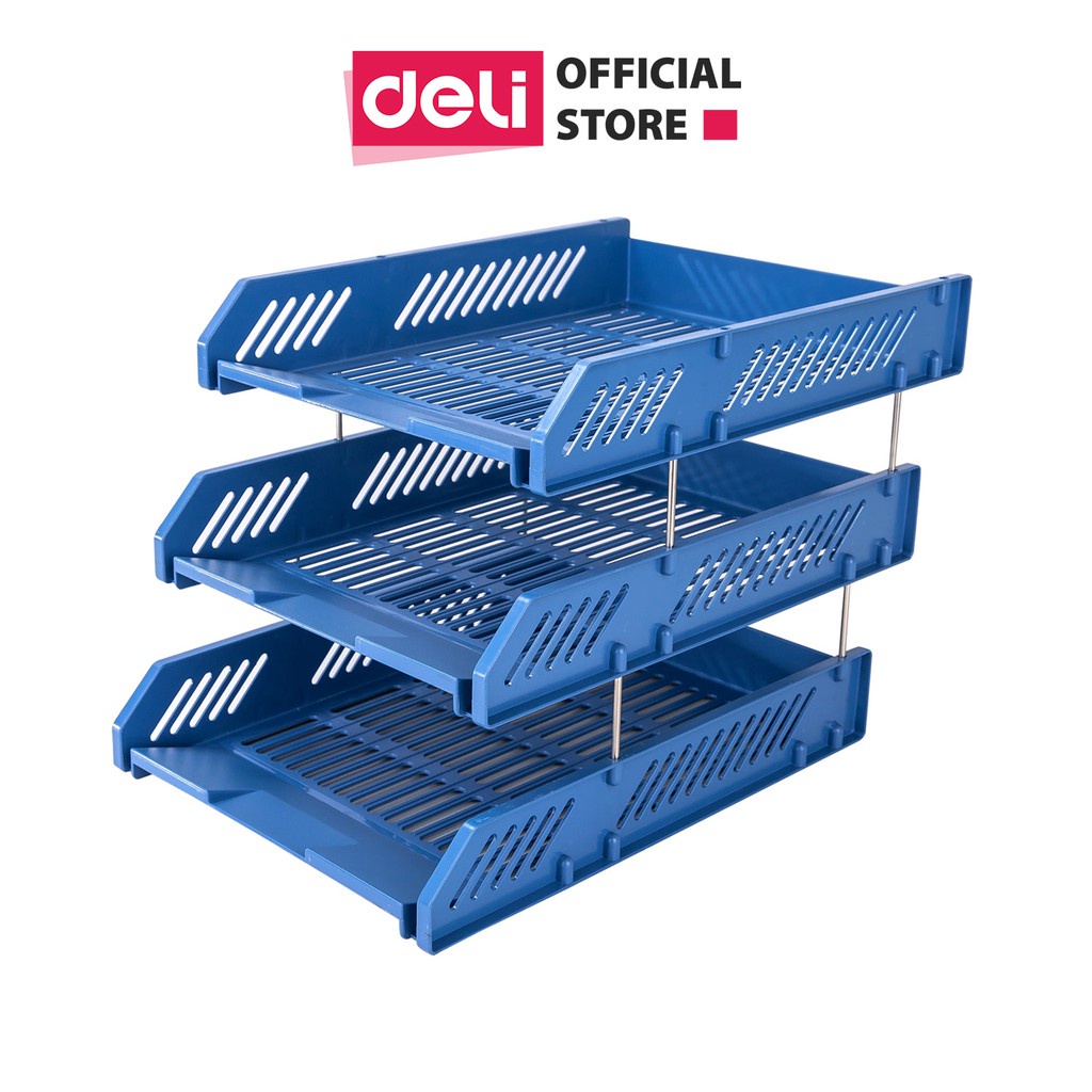Deli 3-compartment document rack, gray - 1 pc | Shopee Philippines