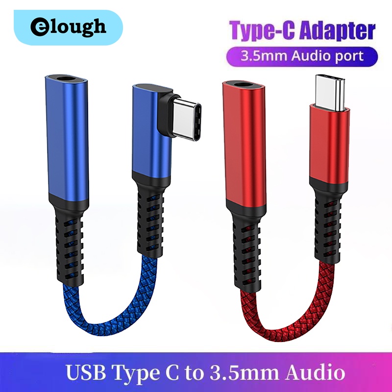 Elough Elbow USB Type C to 3.5mm Earphone Jack Digital Audio Adapter ...