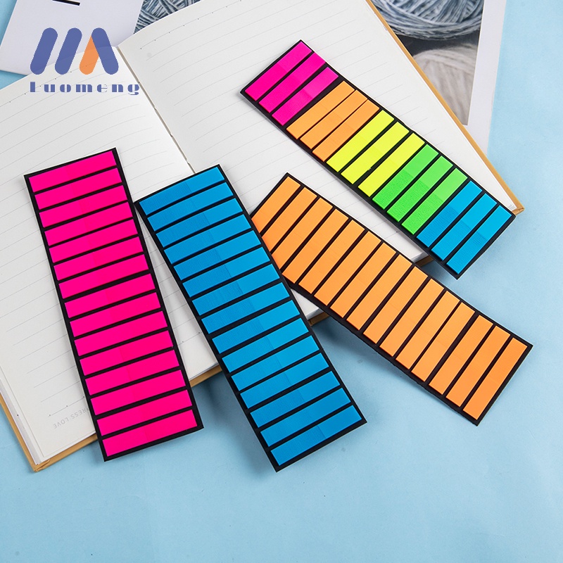 LuoMeng 300Pcs Extremely Fine Color Stickers Transparent Fluorescent ...
