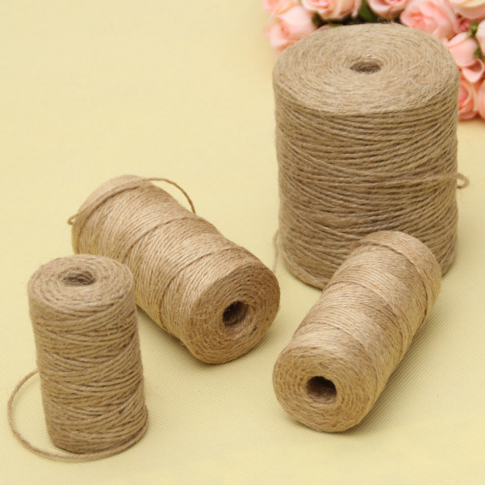 2mm Natural Vintage Jute Cord Twine Ribbon Wrap DIY Handwork Jute Rope ...