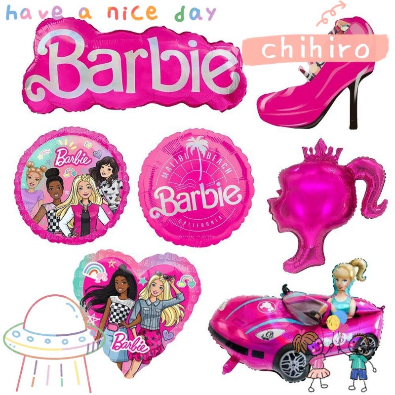 Barbie Foil Balloon DIY Inflatable Large Inflatable Balloon Cute Kids ...