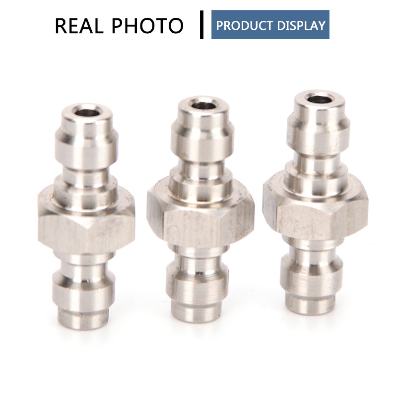 3pcs Stainless Steel Quick Connect Couplings Double End Plug 8mm Fill ...
