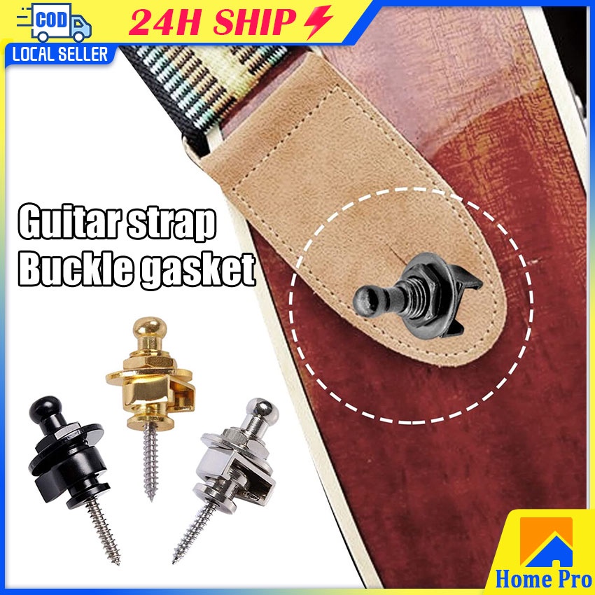 1Pc Guitar Strap Locks End Pins Tail Nail Lock Button Pegs Screw Flat ...