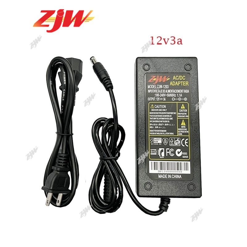 ZJW DC12V Adapt 12V 3A / 12V 5A CCTV Power Supply Adapter 12V Power ...