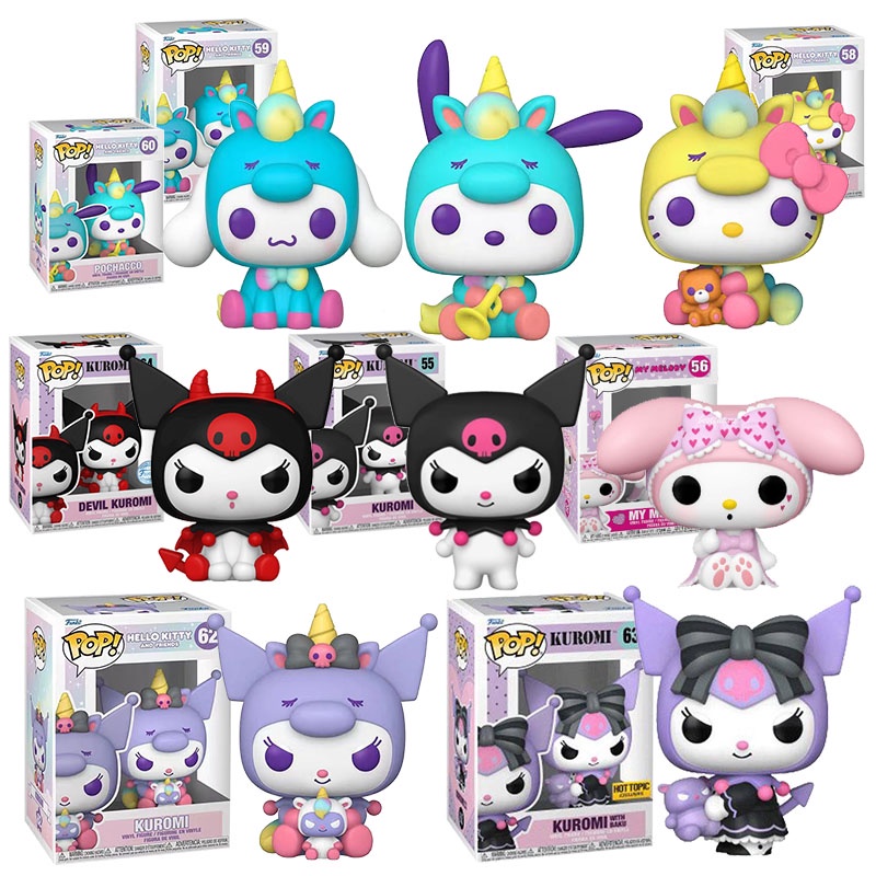 Funko Pop Kuromi Action Figure Cinnamoroll My Melody Pachacco Hello ...