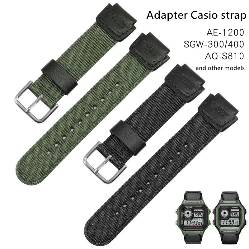 18mm Nylon Watch Band Strap Suit for Casio G-Shock AE-1000 W-S200H W ...