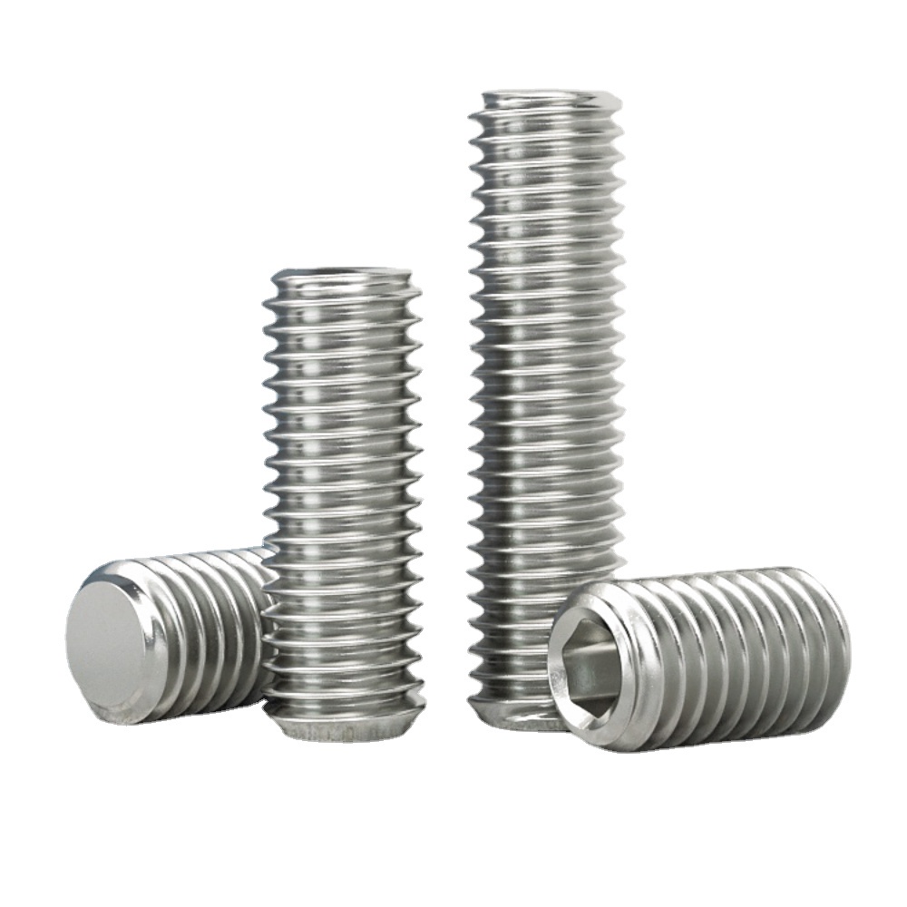 304 Stainless Steel Flat End Fixing Screw Hexagon Socket Flat End ...