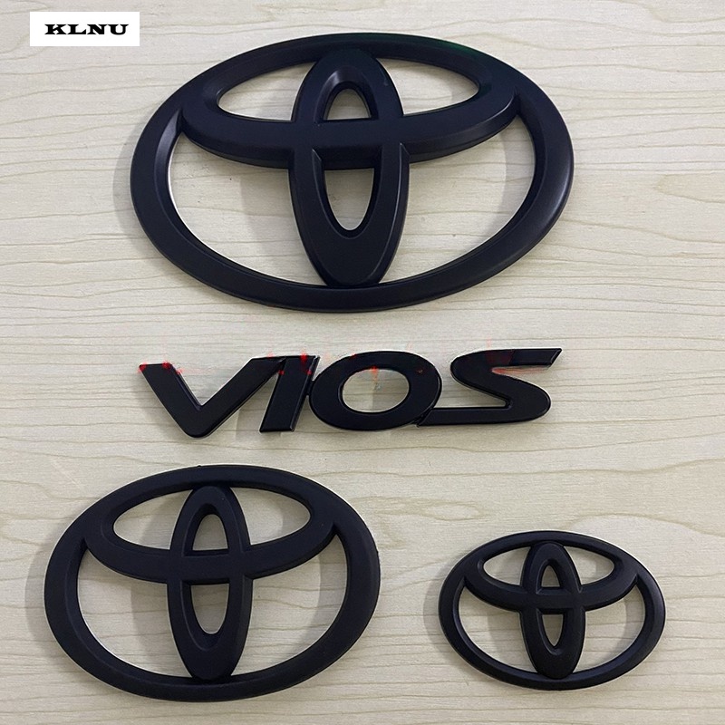 KLNU 【Matt black】Toyota logo Vios LOGO car logo badge steering wheel ...