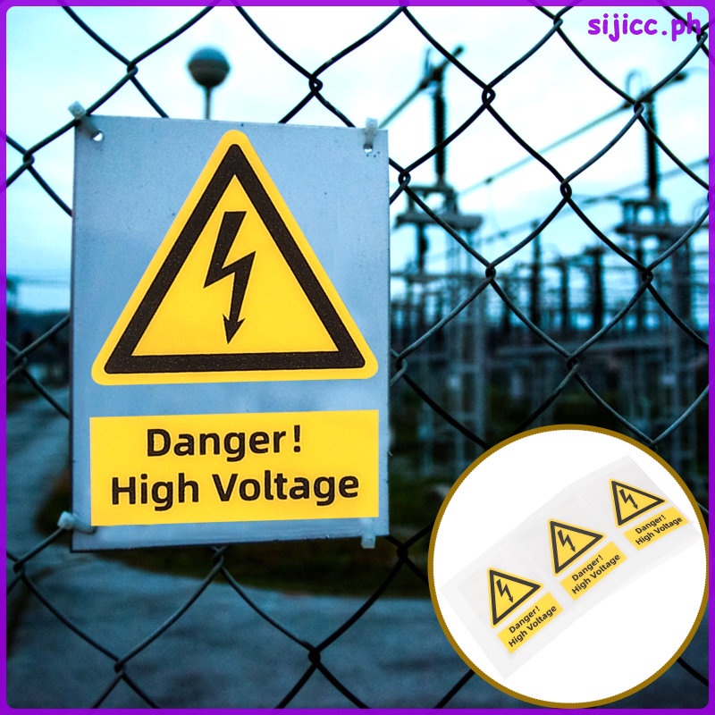 5 Pcs Electrical Panel Label Equipment Safety High Voltage Warning ...