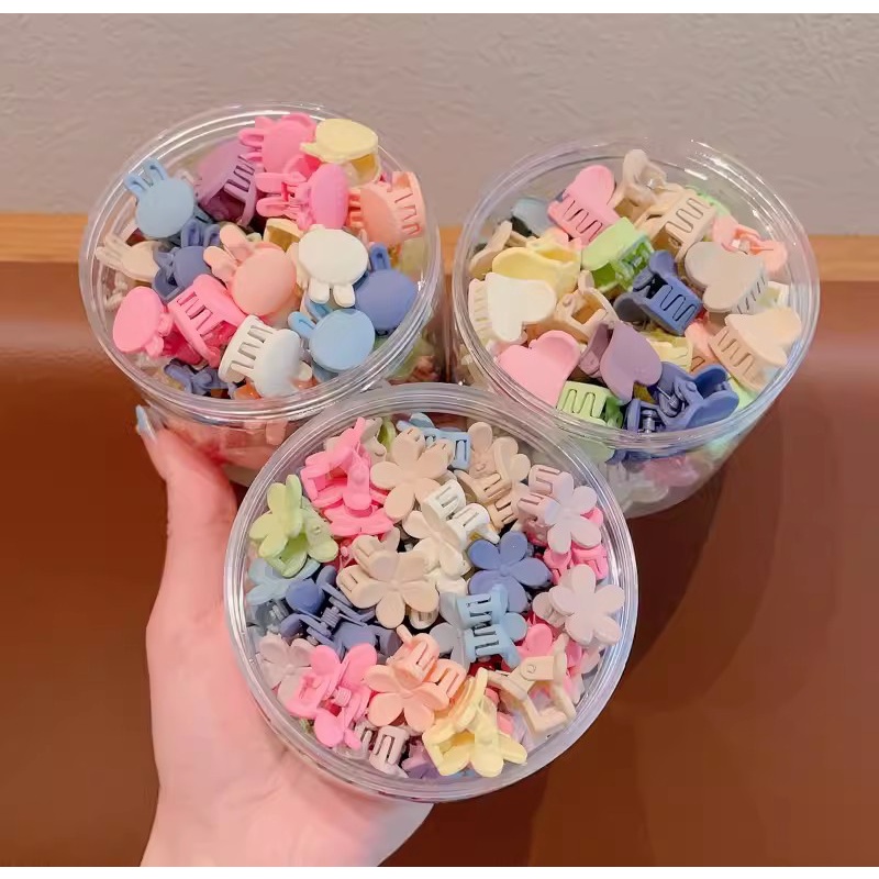 50 PCS+BOX Set Cute Hair Clip for Baby Hair Pin Girl Coffee Color Mini ...