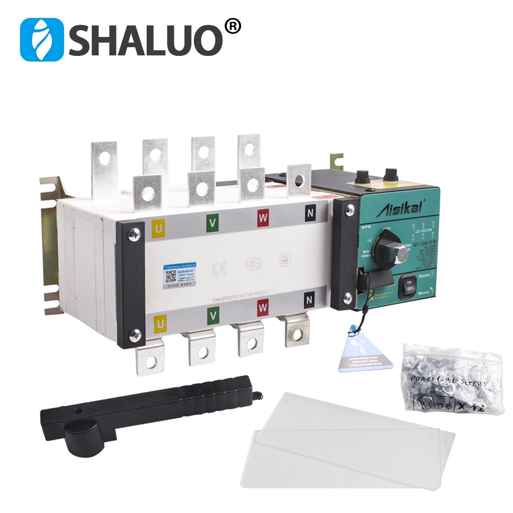 Aisikai 250A 300A 4P ATS Dual Power Automatic Transfer Switch AC220V ...