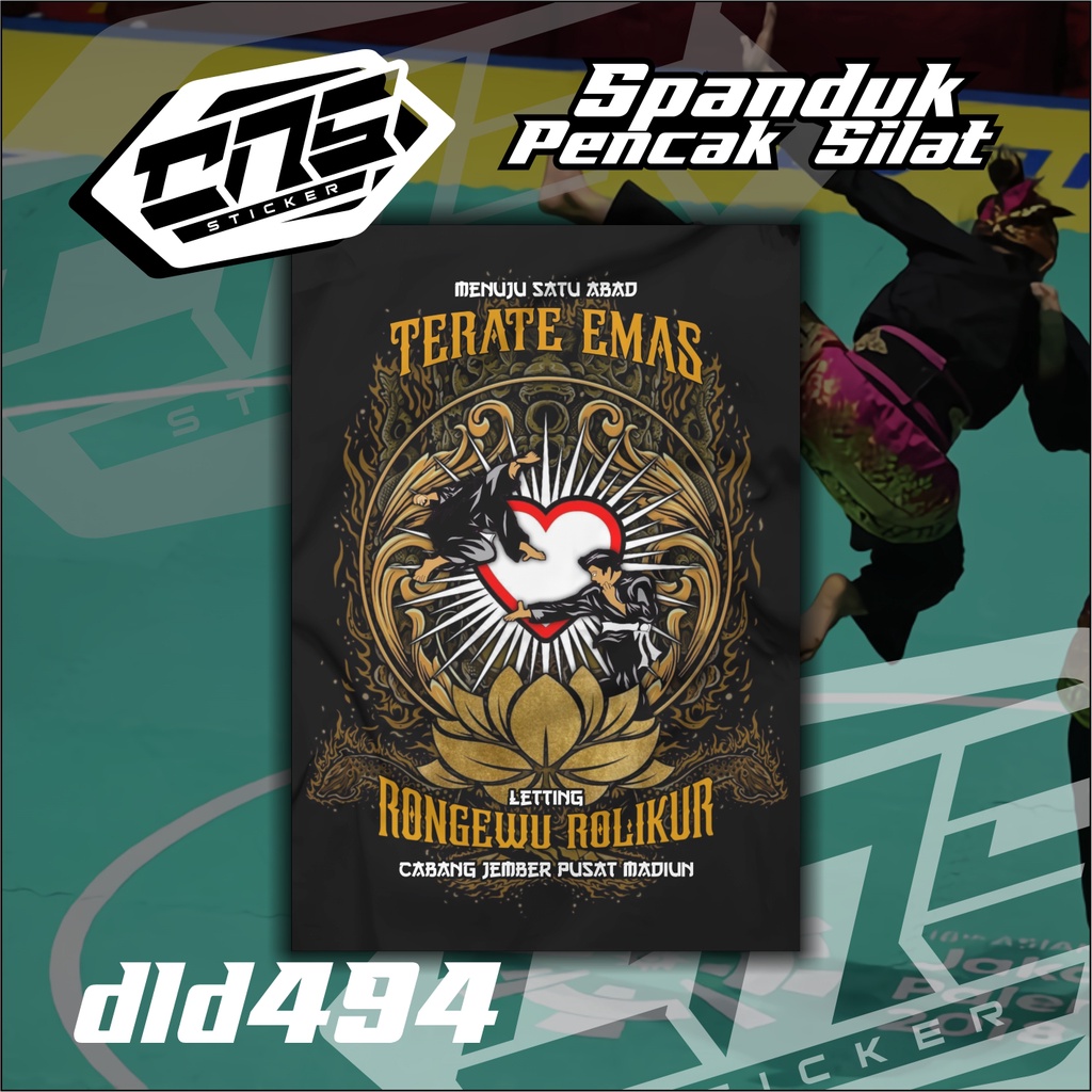 PSHT TERATE pencak silat banner flag, printed satin material. Can ...