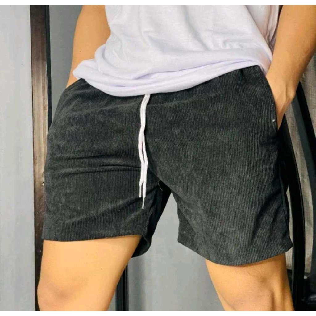 Fashionable Corduroy Short Short for Men short Women Short Slit Taslan ...