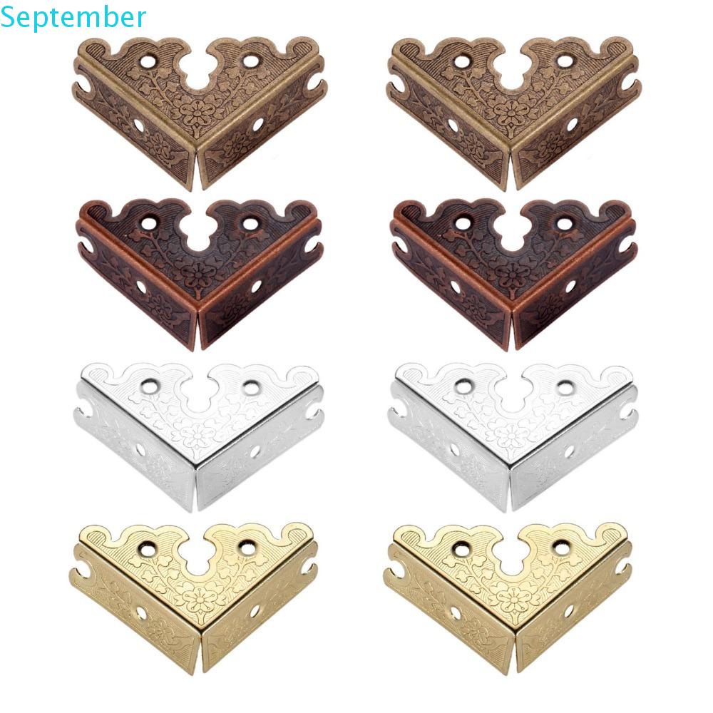 SEPTEMBER Wooden Box Corner Protector Carved Corner Brackets Protector ...