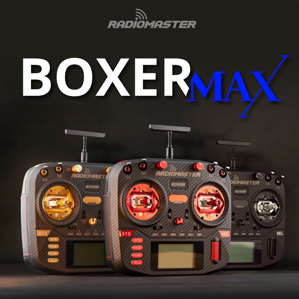 RadioMaster Boxer Max Version With CNC AG01 Hall Gimbals Carbon Fiber ...