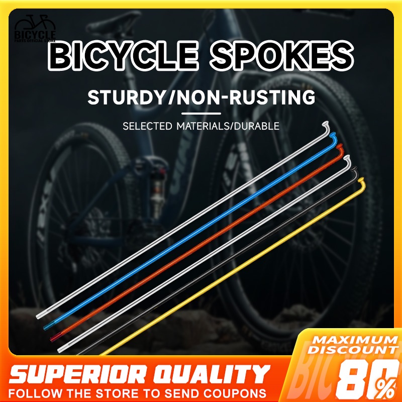 10PCS MTB Bike Spokes Colorful W/ Nipples 14G Spokes for 26/27.5/29 ...