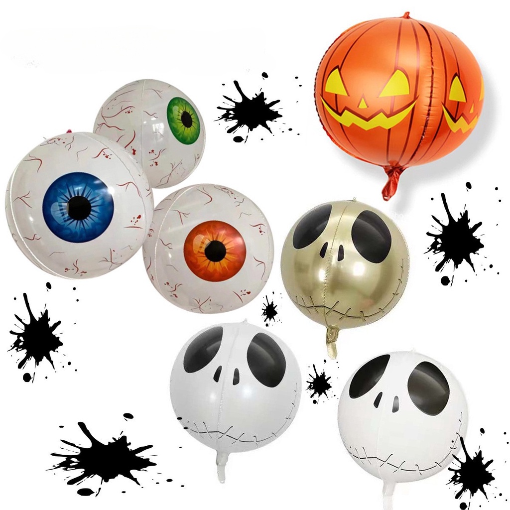 22 Inch 4D Three-dimensional Ghost Eye Balloon Halloween Holiday ...