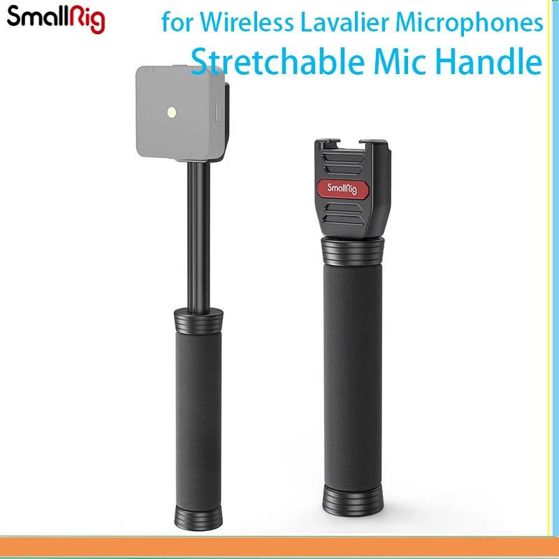 SmallRig Stretchable Mic Handle Interview Microphone Handle Wireless Go ...