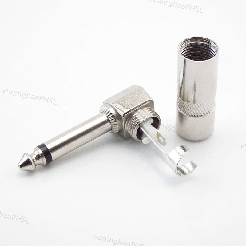 1/4 Inch 6.35mm 6.5mm male to female L-shape Jack Right Angle Male Mono ...