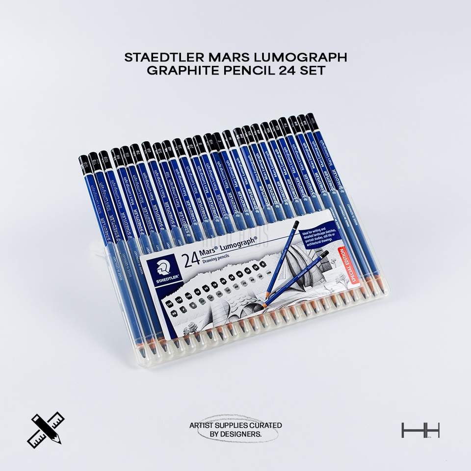 Staedtler Mars Lumograph Graphite Pencil 24 set | Shopee Philippines
