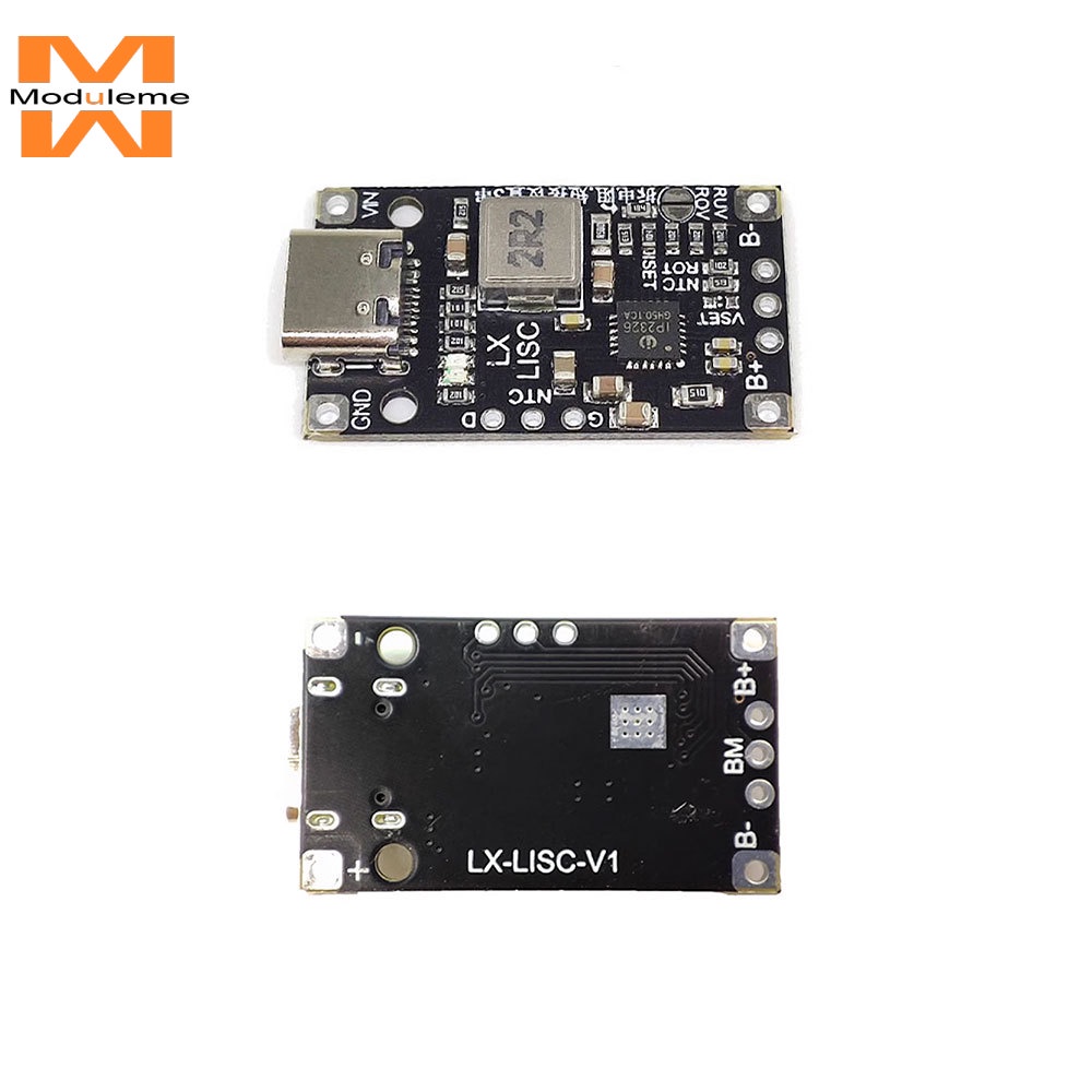 Battery Charger Module Type-C 3.7V Charge Discharge Integrated Step Up ...