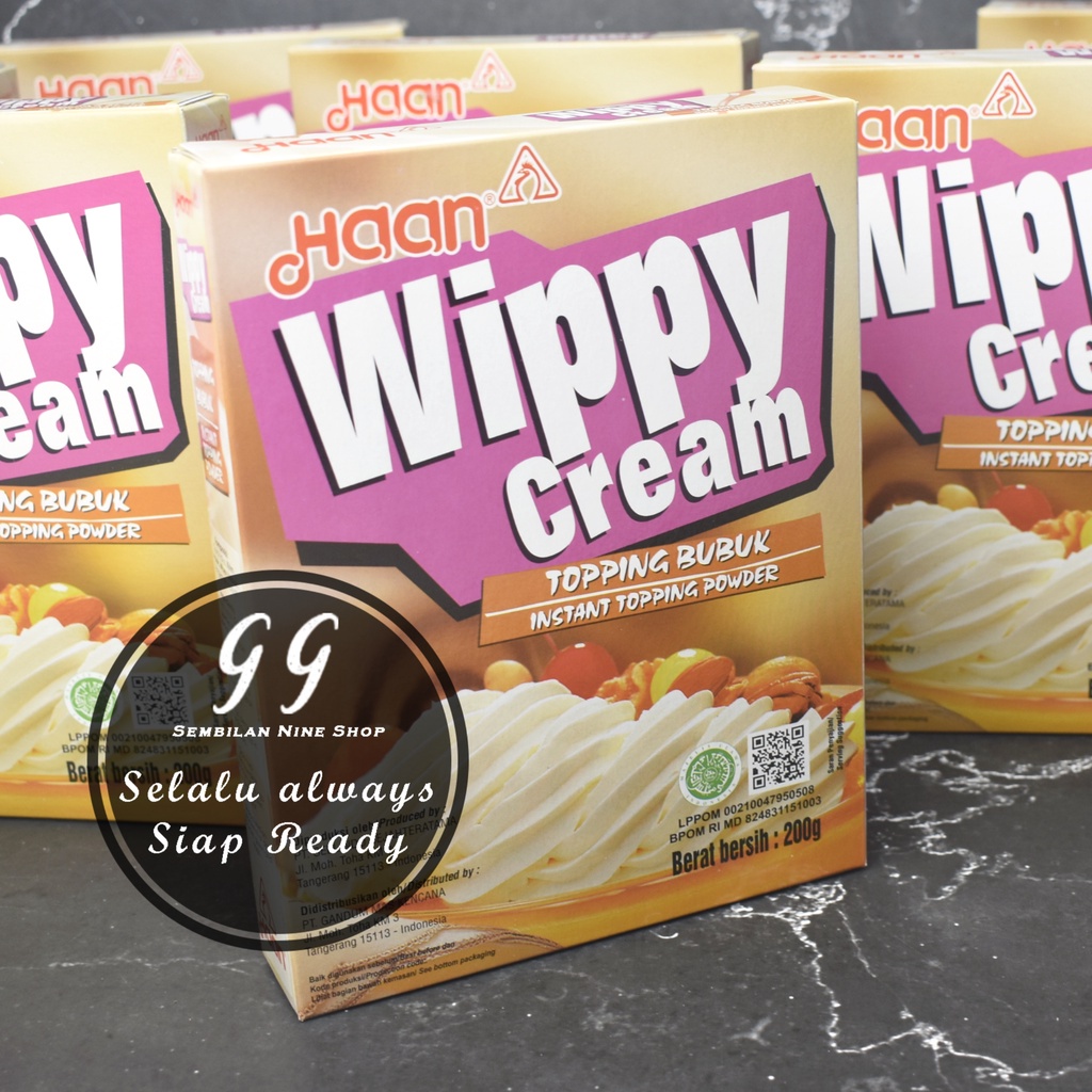WIPPY CREAM 200 GRAM Haan Whipping Cream Powder Topping Whip Toping ...