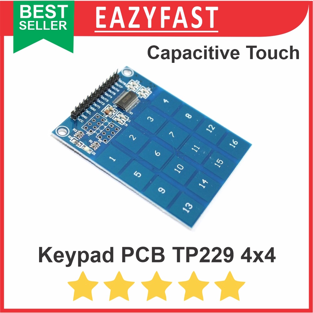 Ttp229 I2C Keypad Numpad 4x4 PCB Touch Touch Capacitive Module 16 ...