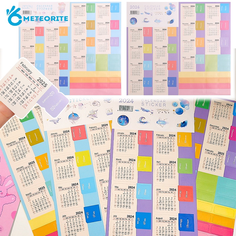 2024 Calendar Monthly Manual Ledger Label/ Multifunctional Stationery ...