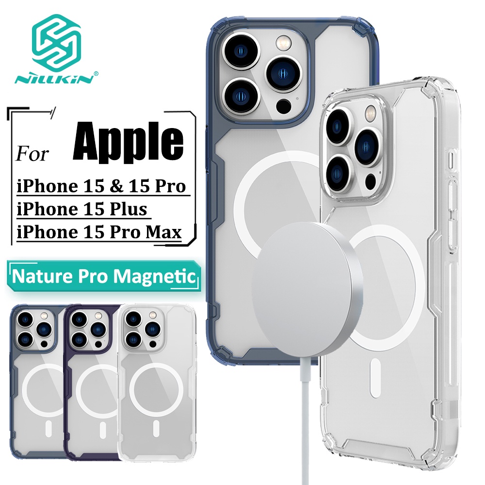 Nillkin Clear Magnetic Case For iPhone 15 Pro 15 Plus 15 Pro Max Nature ...