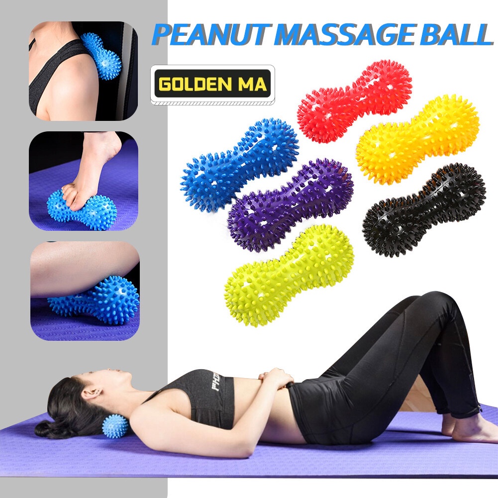 Peanut Spiky Ball Massage Therapy Ball Yoga Fitness Muscle Relax ...