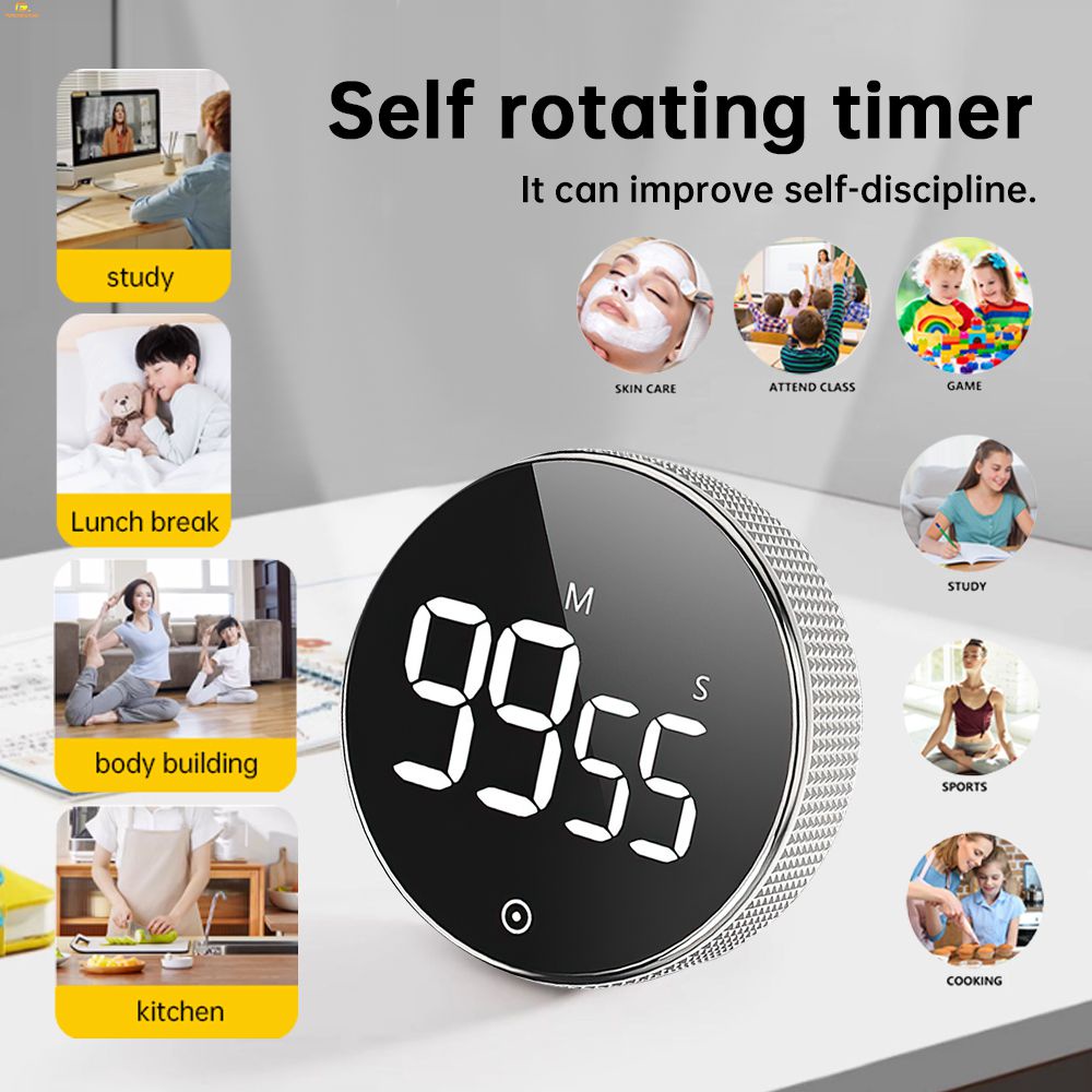 Baseus LED Digital Kitchen Timer Magnetic for Cooking and Shower ...