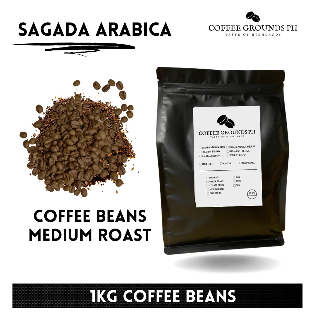 Coffee Grounds PH - Sagada Arabica 1kg Whole Coffee Beans Medium Roast ...