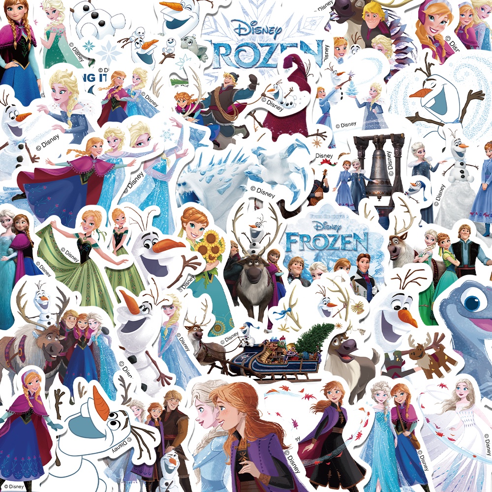 50Pcs Disney Princess Anna Elsa Stickers Classical Movie Frozen ...