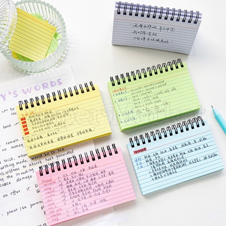 30/50 Sheets/Book Simple Horizontal Notebook Colorful Removable Coil ...