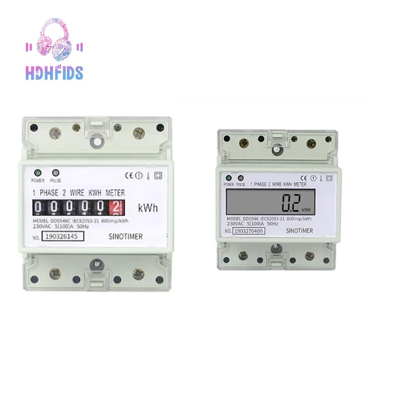 1 Piece Electric Single Phase Two Wire Energy Meter KWh Counter AC 220V ...