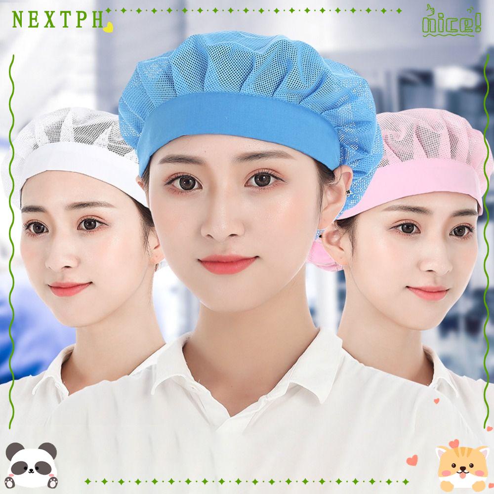 NEXTPH Chef Cap, Work Headband Hair Nets Cook Hat, Cooker Food Service ...