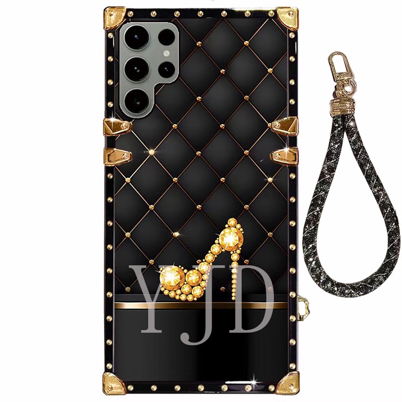 YJD Case For Samsung Galaxy S22 Ultra S22+ Fascinating High Heels Hand Strap Shockproof Phone ...