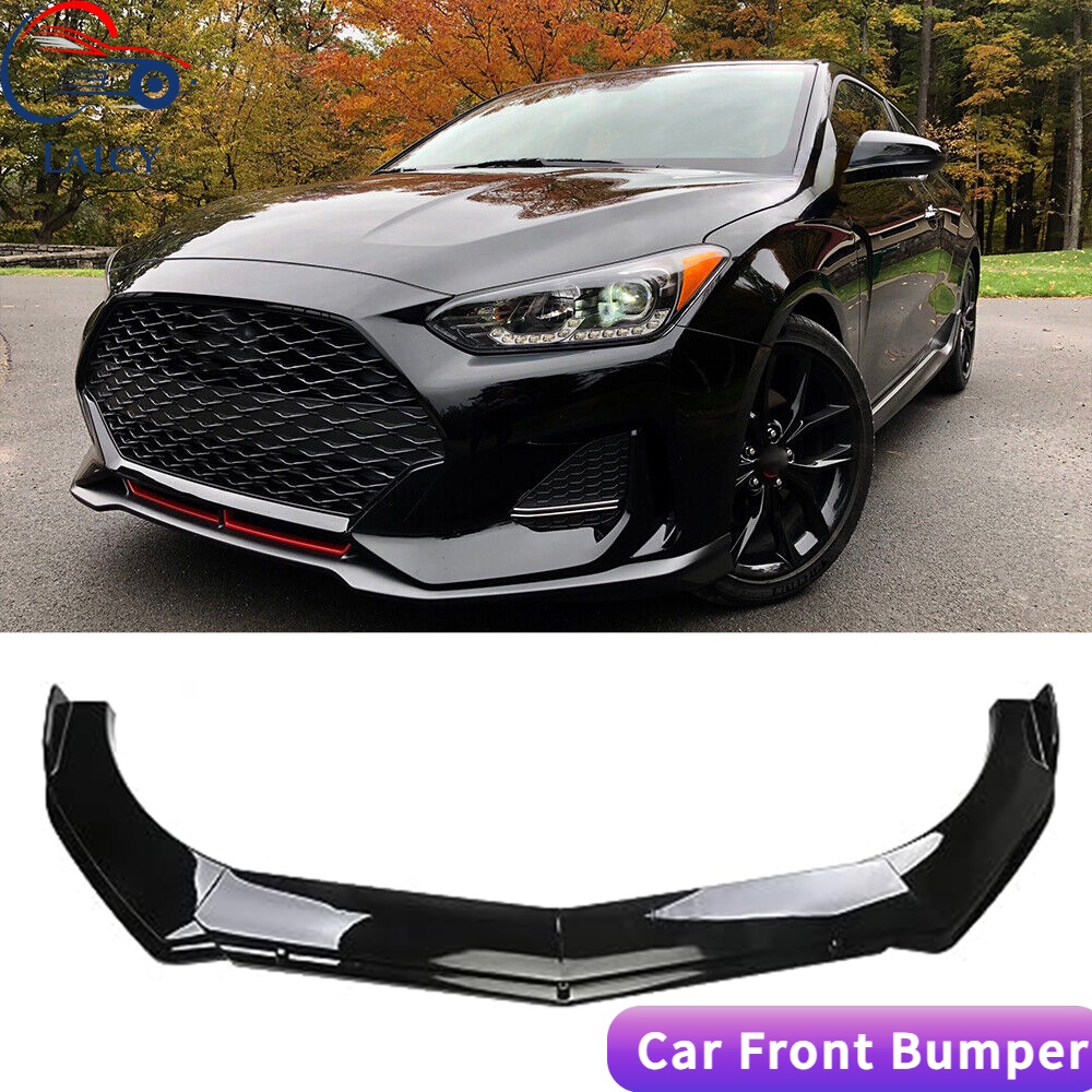 LANTOP For Hyundai Veloster Turbo Car Front Bumper Chin Lip Spoilers ...