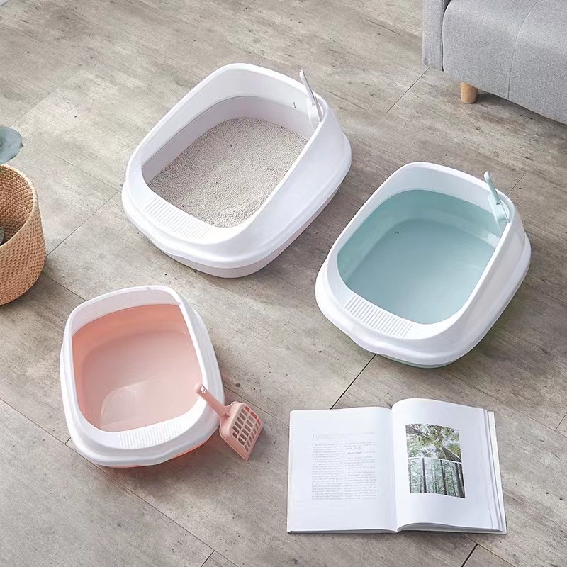 JPS Cat Litter Box With Scoop Kitten Litter Box Cat Toilet ...